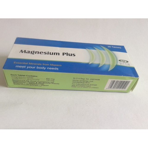 Magnesium plus 30 tablets ( magnesium oxidee - magnesium glucanate )